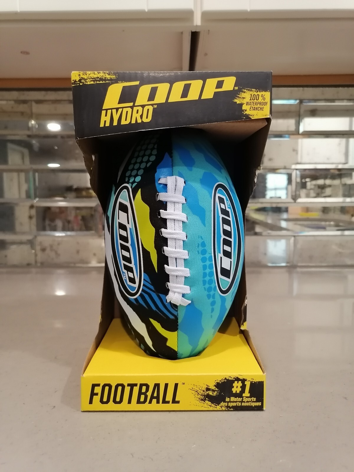COOP HYDRO WATERPROOF FOOTBALL Yellow Blue Water Fun Pool Beach Lake ...