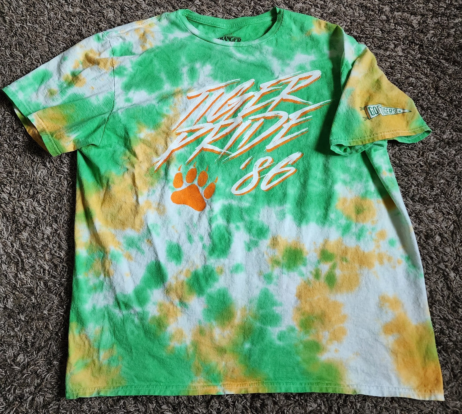 Stranger Things Tie Dye Multicolor Tiger Pride Cotton… - Gem
