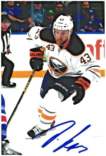 Daniel Catenacci Autographed 4x6 Color Photo Buffalo Sabres #43 White ...