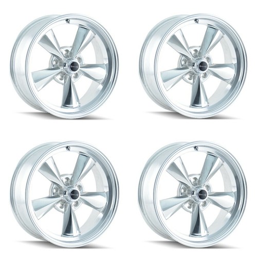 Set 4 17" Ridler 675 17x8 Polished 5x4.75 Wheels 0mm Rims For Buick ...