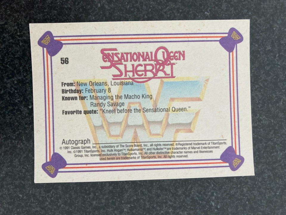 1991 Classic WWF Queen Sherri #56 B7 | eBay