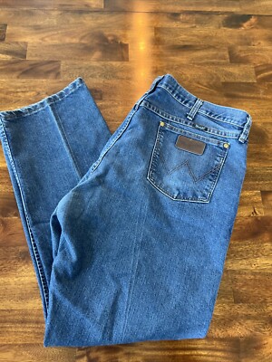 Wrangler 47 Cool Vantage Jeans Mens Size 42x30 Regular Fit Blue Denim ...