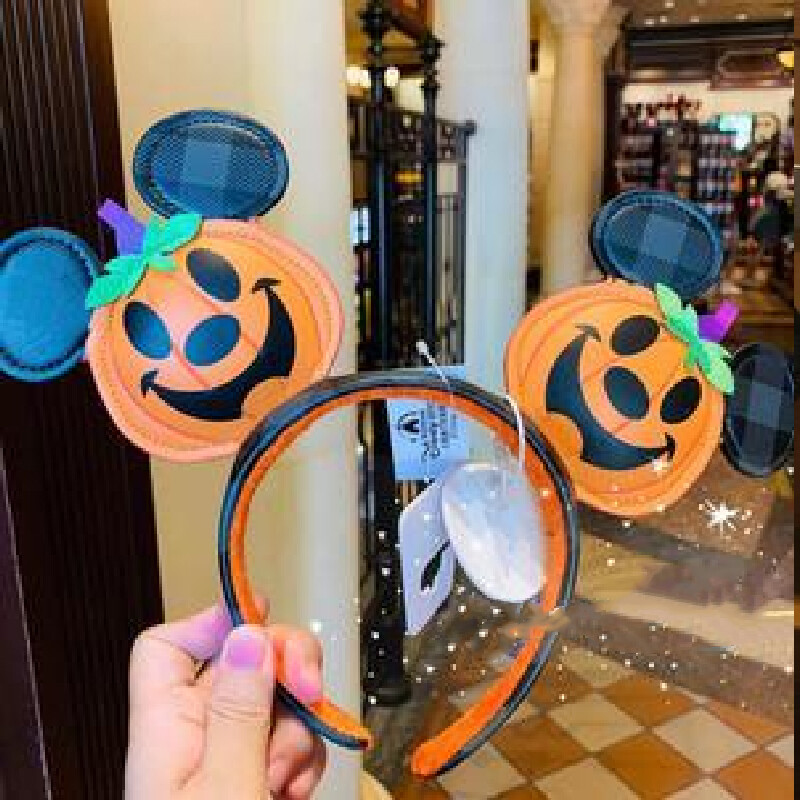 US Disney-Parks Minnie Ears Halloween Pumpkin Ears Jack O' Lantern ...