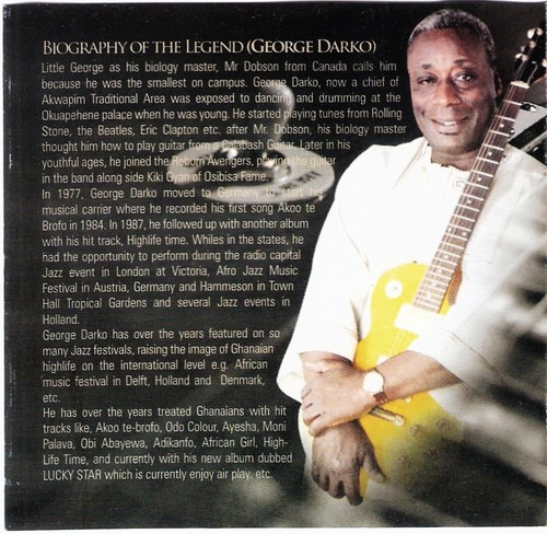 GEORGE DARKO Lucky Star CD Burger-Highlife 2011 ghana-berlin Nana Ampem ...