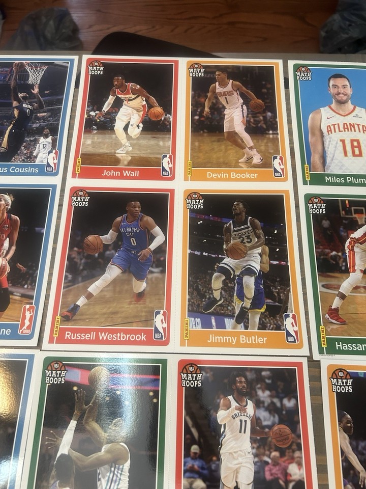 2017 Panini NBA/WNBA Math Hoops 52 Over Sized Cards LeBron James SHIPS ...