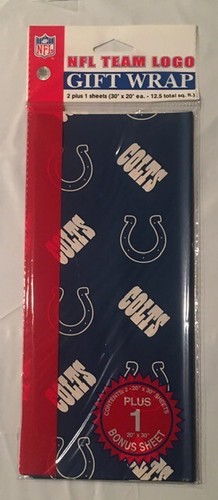 Indianapolis Colts Flat Gift Wrapping Paper - NEW - FREE SHIPPING | eBay