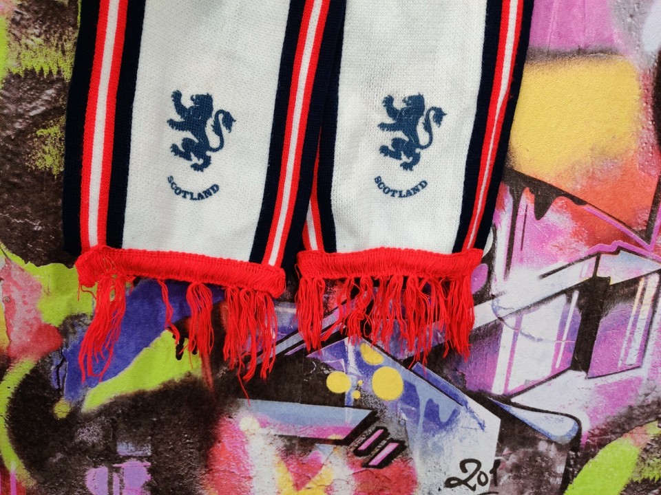 Scotland National Football Team Soccer Vintage Retro Old Scarf Length ...