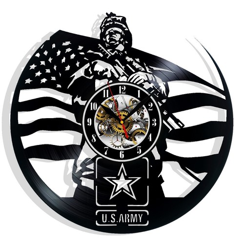 United States Army Vinyl Wall Clock - Retro Decor - Unique Home Accent ...