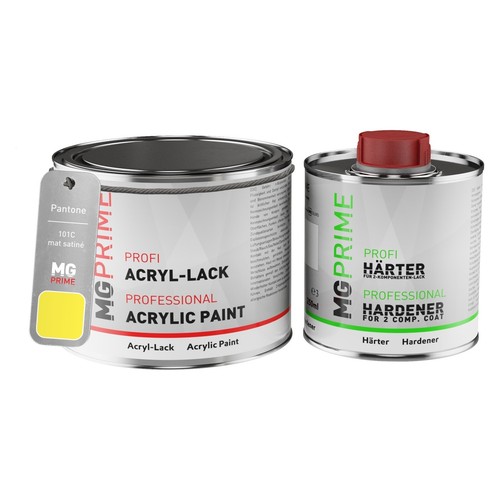 Pantone 101C Yellow Peinture acrylique mat satinée Pot de 0,75 litre ...