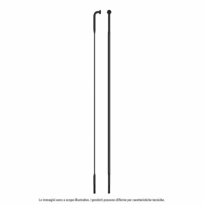 Rayons Cx-Ray Inox J-Bend 268Mm Écrou Aluminium Noir 14Mm Argent 4Pz ...