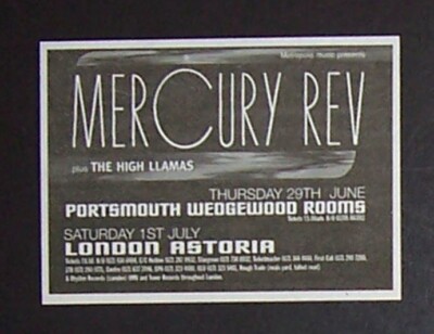 Mercury Rev See You on the Other Side Tour 1995 Mini Poster Type ...