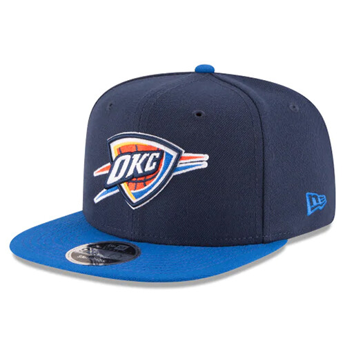 New Era NBA Oklahoma City Thunder Snapback Hat OKC Blue Navy 2Tone ...