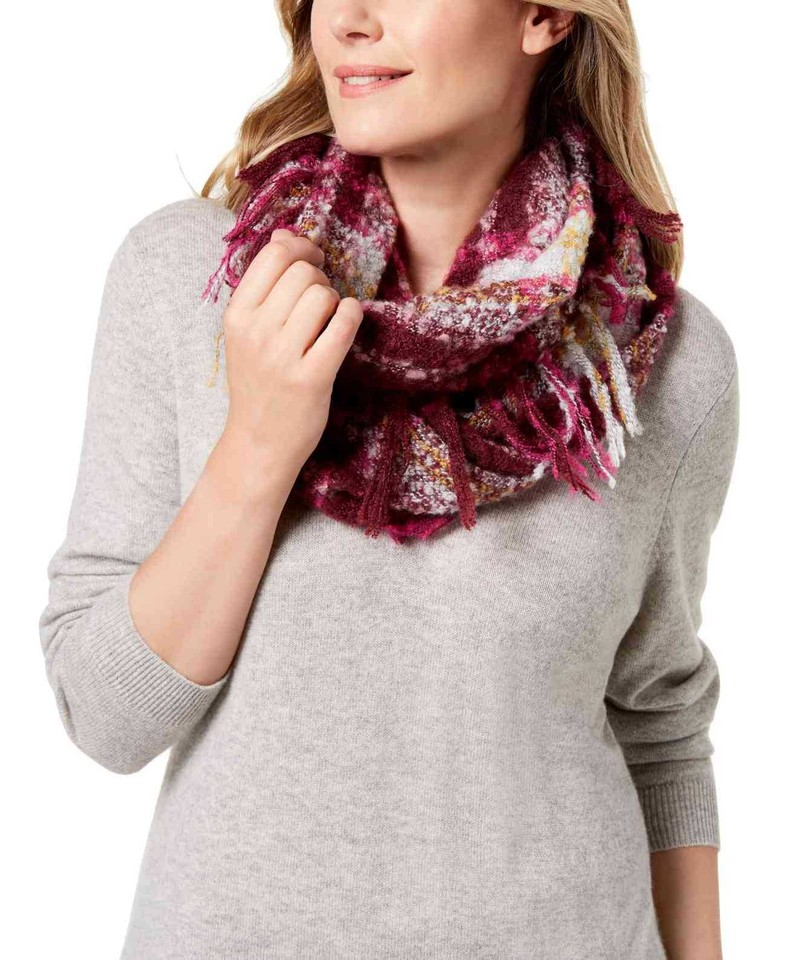 Charter Club Women’s Boucle Plaid Infinity Scarves | eBay