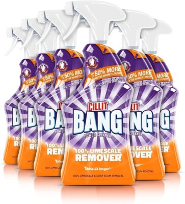 6 x CILLIT BANG POWER CLEANER 100% LIMESCALE REMOVER SPRAY 750ML | eBay UK