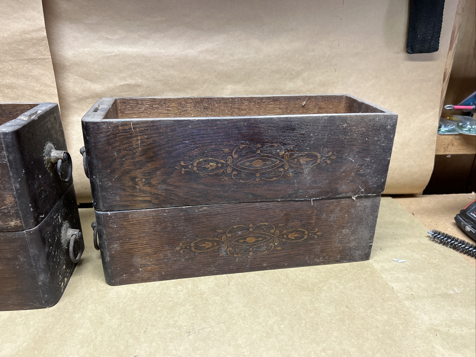 Minnesota Treadle SEWING MACHINE Set of 4 Drawers & Pull Hardware | eBay