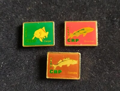 RARE PINS 3 PINS PECHE FISHING POISSON CARPE SANDRE BROCHET CRP 1992 | eBay