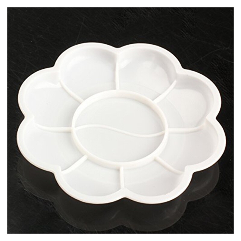 5Pcs Plastic Nail Art Paint Color Mixing Palette Plate Disk Essential ...