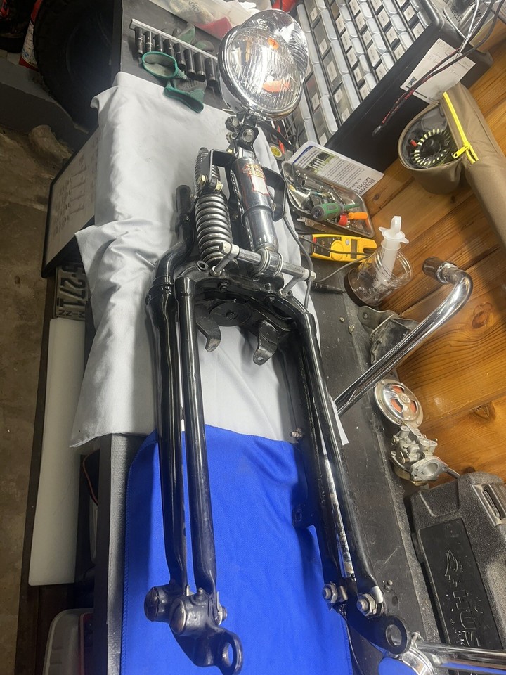 Vintage Harley Panhead Knucklehead Flathead Springer Shock Ride Control ...