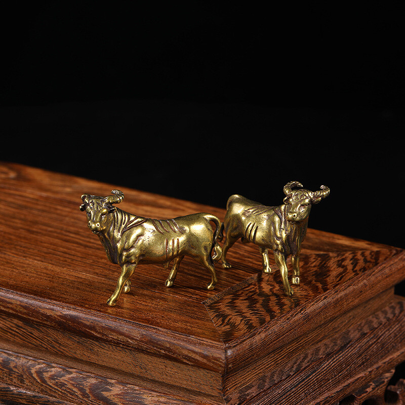 Solid Brass Figurine Statue Animal Figurines Desk Home Ornament Gift ...