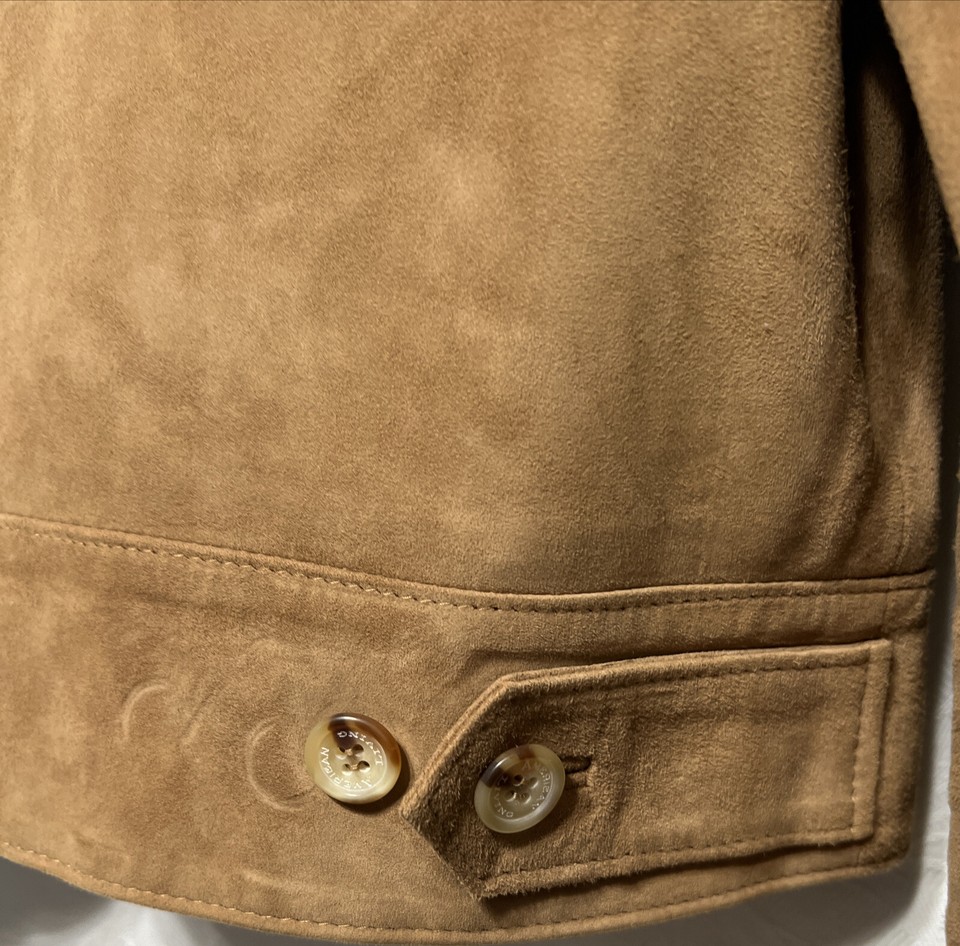 American Living Womens NWT Jacket Camel Brown Goat Leather Pockets ...