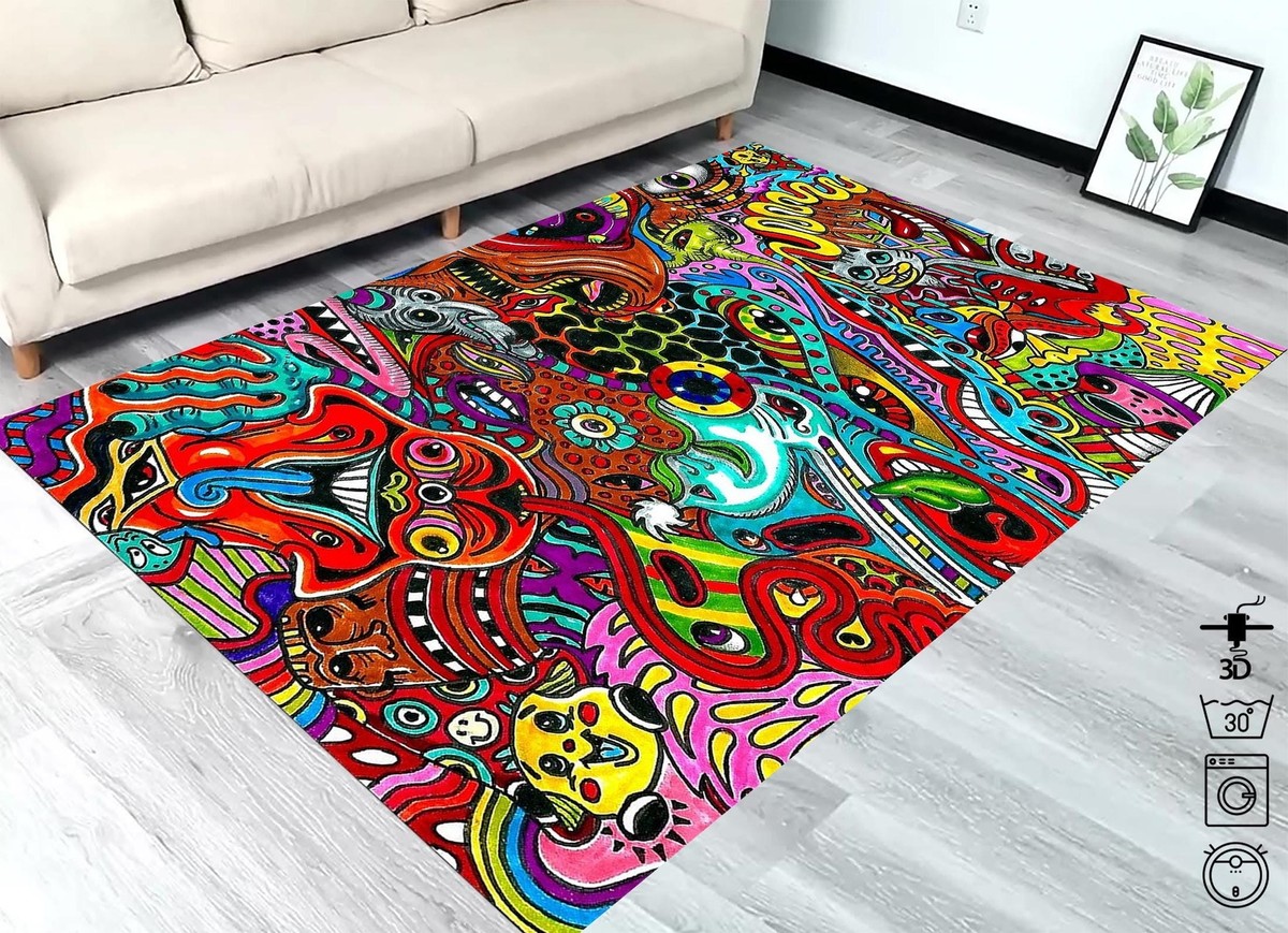 Trippy Living Room Rugs