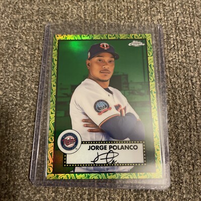 Jorge Polanco #362 2021 Topps Chrome Platinum Green/Yellow 70th ...