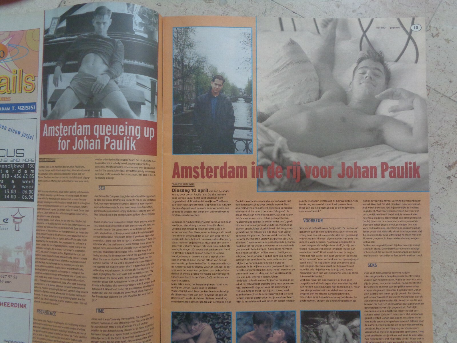 GAY NEWS entertainment magazine male *RARE* Johan Paulik over + feature ...
