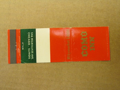 AG42 Matchbook Cover Como Inn Chicago IL Illinois | eBay