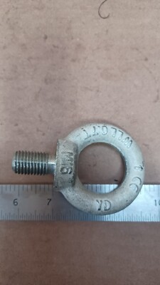 M16 x 2 Metric Eyebolt w/Shoulder, 20 mm Thread Length, eye diameter ...