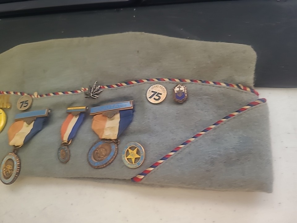Vintage American Legion SAL Uniform Pins Medals Ribbons Cords ...