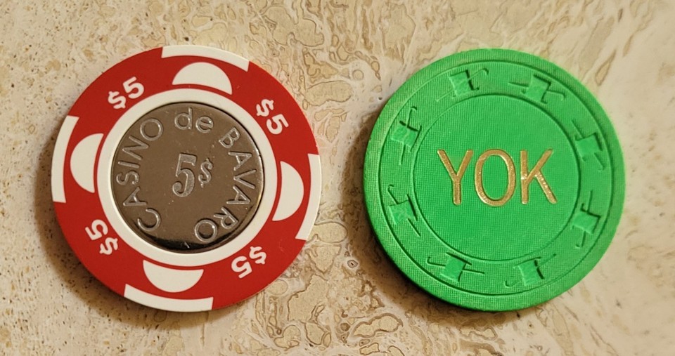 Dominican Republic Casino de Bavaro- $5 Casino Chip and Regular 25 Cent ...