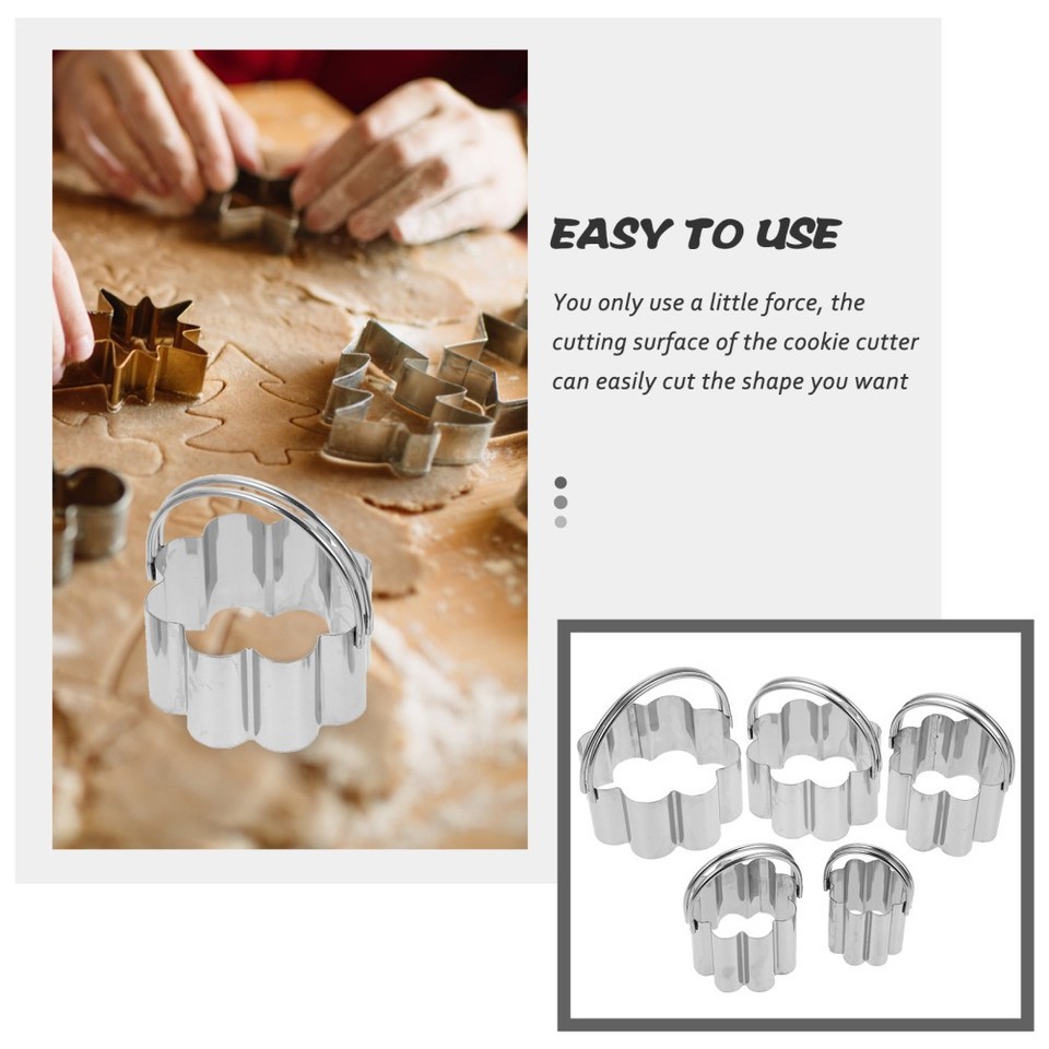 5Pcs Shaped Cookie Cutter Baking Mold Cookie Mold Stainless Cookie ...