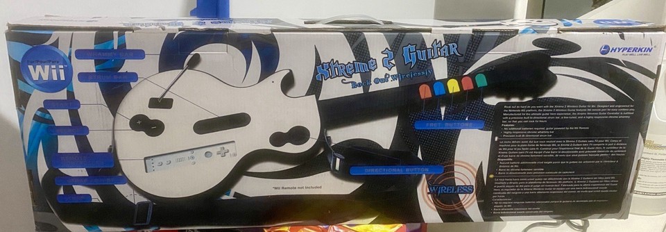 Hyperkin Wii Hyper Strummer Wireless Guitar Controller for Guitar Hero ...