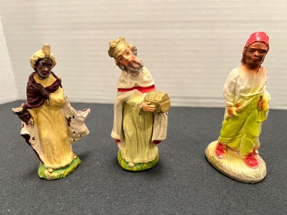 Antique Chalkware 14 Piece Nativity Set | eBay