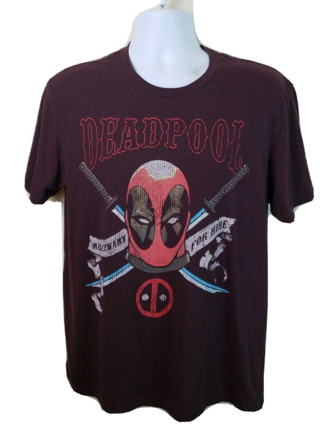 Official Marvel Deadpool Mercenary for Hire Black tsh… - Gem
