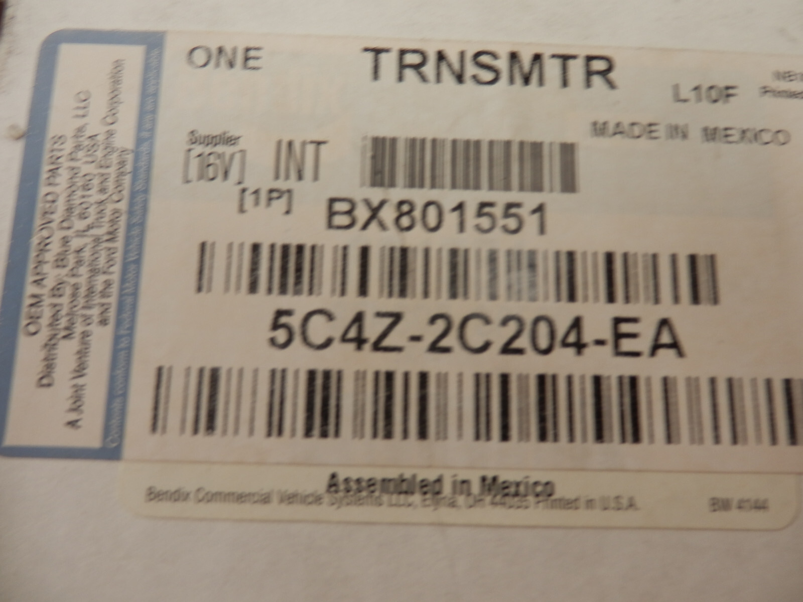 Genuine OEM Bendix Speed Sensor Transmitter BX801551 FREE SHIPPING | eBay