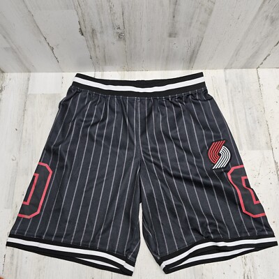 PORTLAND TRAIL BLAZERS NBA Basketball Shorts Men’s Large Black Red | eBay