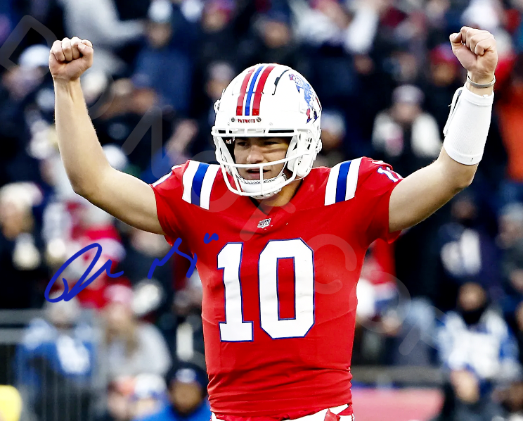 Drake Maye Auto 8x10 New England Patriots Reprint Photo Throwback ...