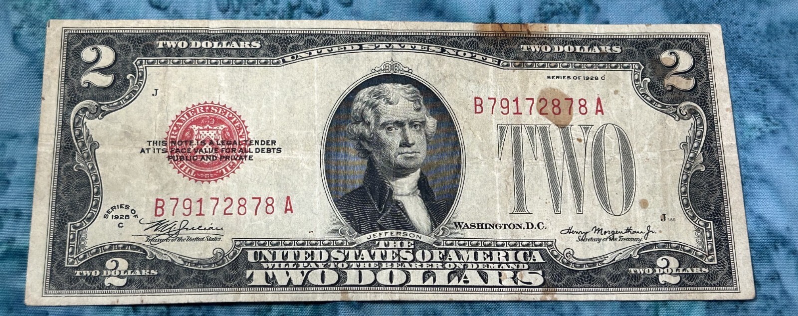 1928-C Red Seal $2 Dollar Bill UNITED STATES NOTE | eBay