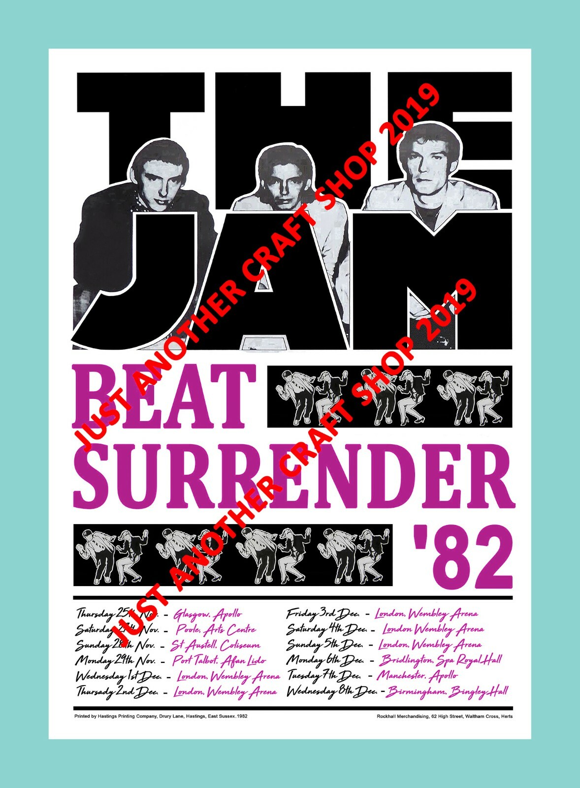 The Jam Beat Surrender 1982 Tour Poster their Final Tour - A2 size 42cm ...
