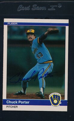 1984 Fleer #211 Chuck Porter Brewers Signed Auto *28300 | eBay