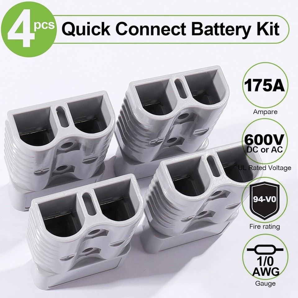 4X Battery Quick Connect Disconnect Jumper Connectors Cable Plug Winch ...