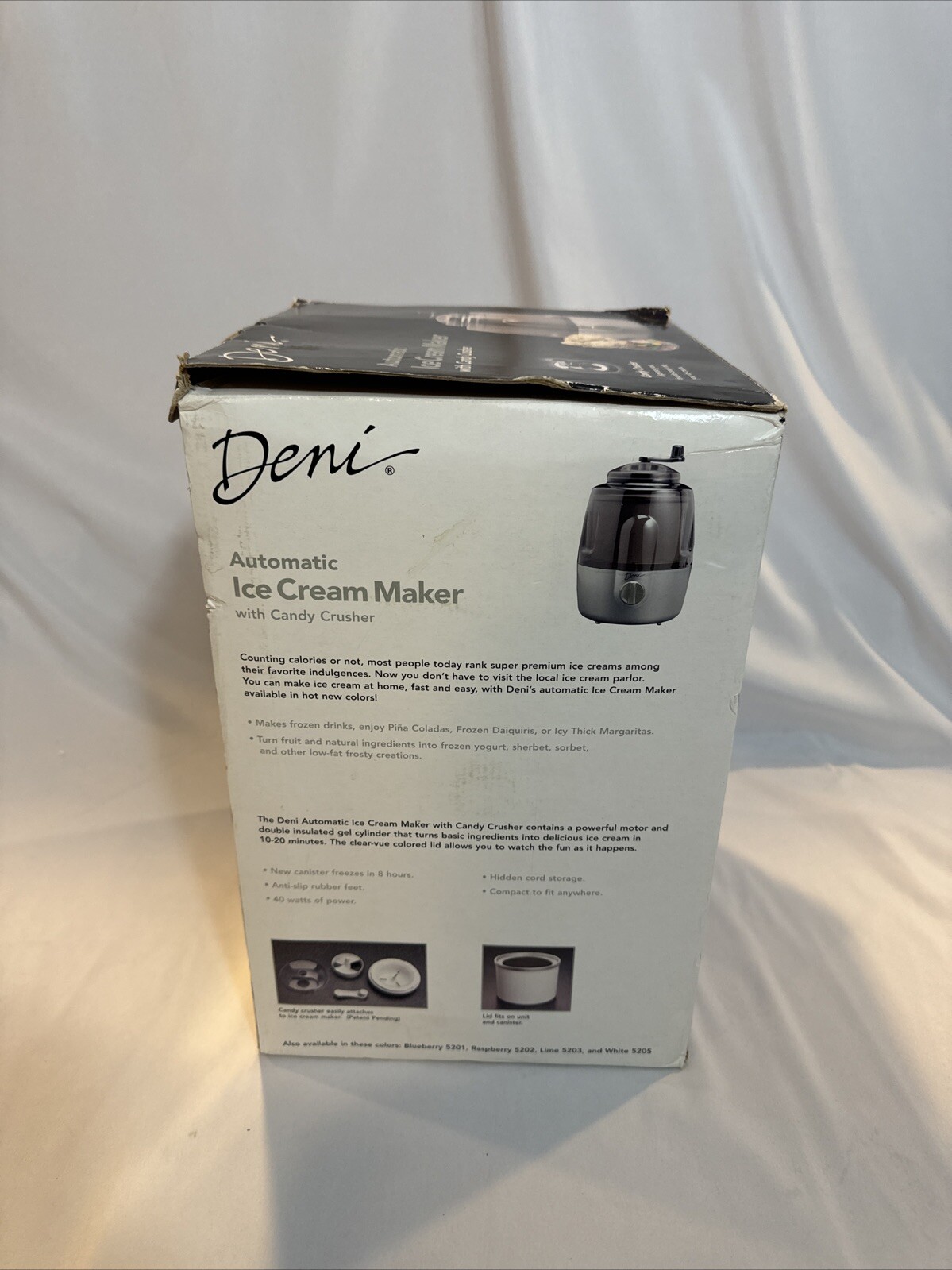 Deni 5210 Automatic Ice Cream Maker Machine Candy Crusher 1 1/2 Quarts ...