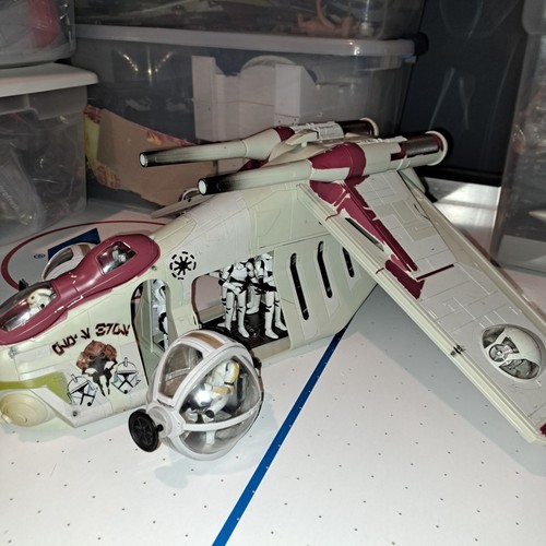 Star Wars Clone Wars Plo's Bros Gunship Decal set of 2 Clear Back Peel ...