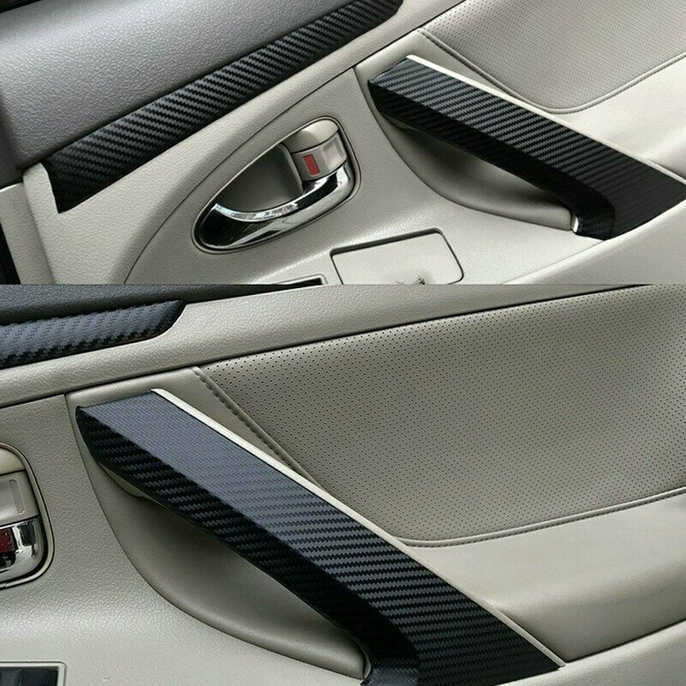 Carbon Fiber Black Car Interior Decor Sticker Kit Trim For Toyota Camry ...