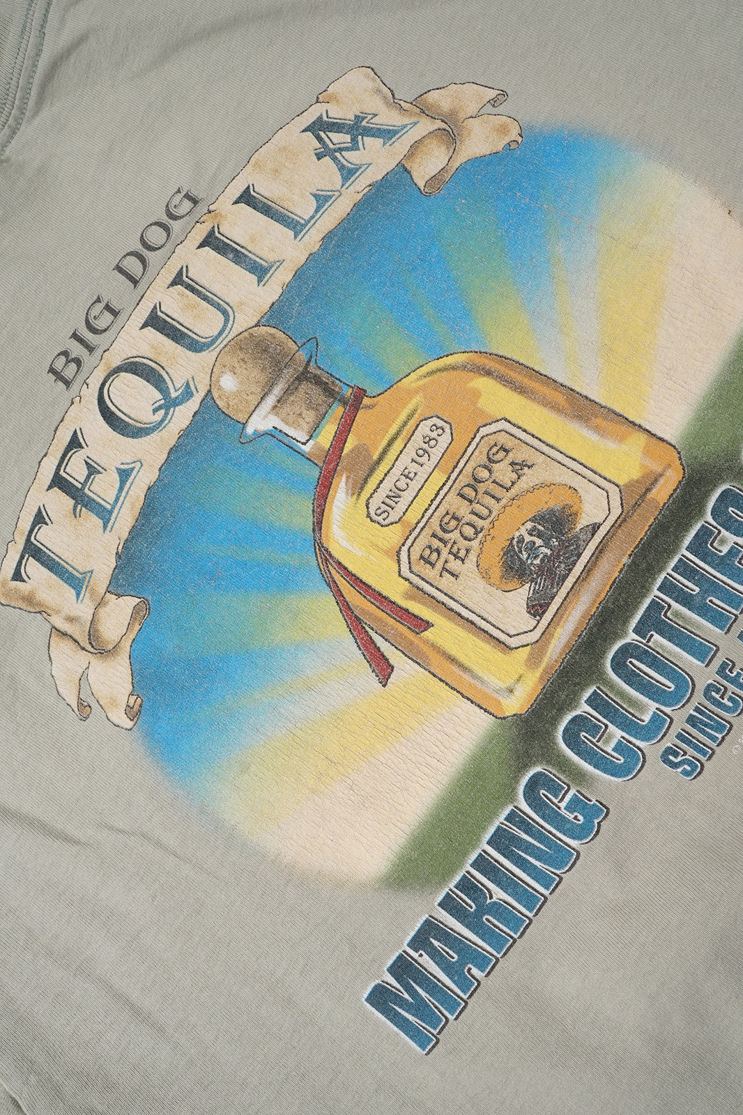 Vintage Big Dog Tequila Graphic Beige TShirt - Small | eBay