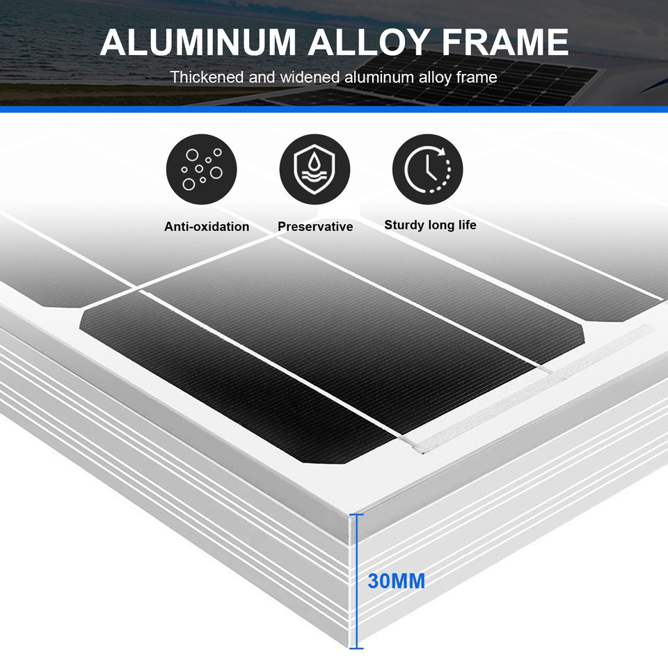 400W RV Solar Panel Kit with Mounting Brackets & 40A MPPT for Caravan ...