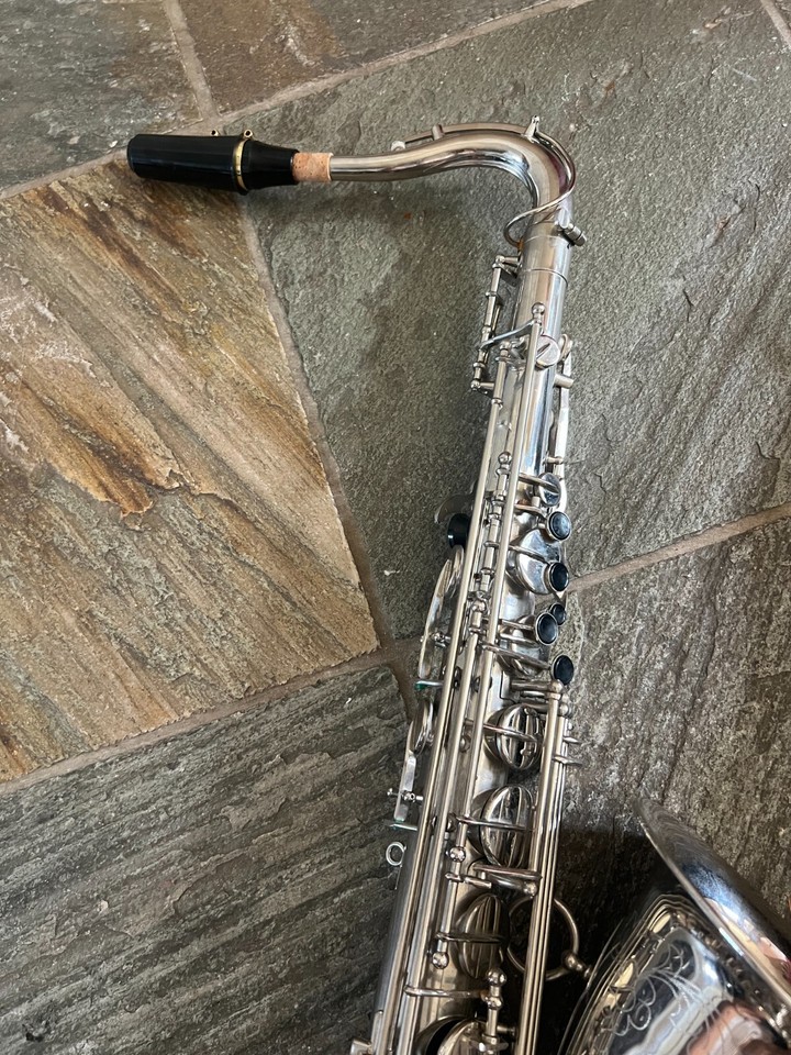 Silver tenor Saxophone with case and mouthpiece. | eBay