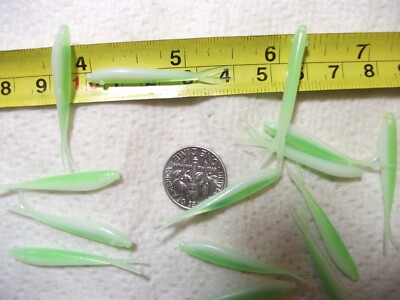 100-1 1/2"-CRAPPIE-PANFISH-flukes-shad fishing minnows-grubs-jigs-split ...