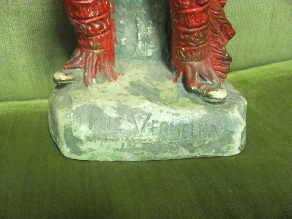 Vintage Chalkware Native American Indian Carnival Statue Figure | eBay